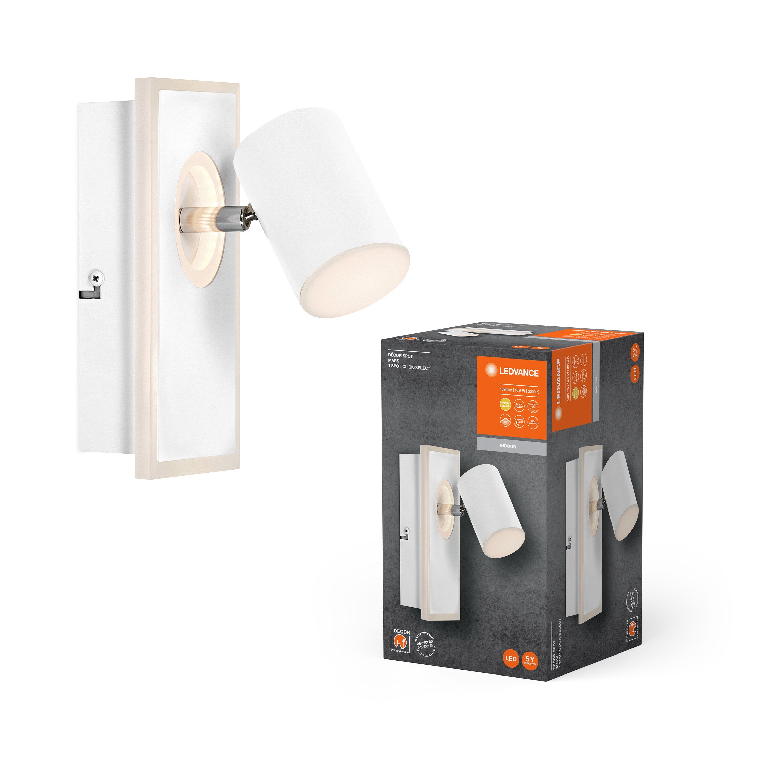 LEDVANCE DECOR SPOT MARS, 16,5W, 875lm, bianco – shop LEDVANCE Italia